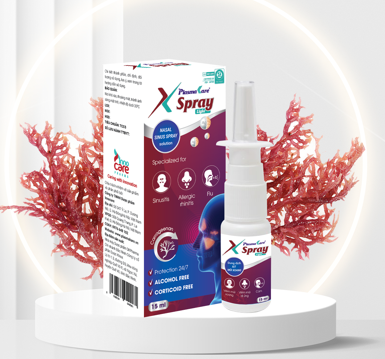 Xịt mũi xoang PlasmaKare X-Spray Light 15ml - PlasmaKare